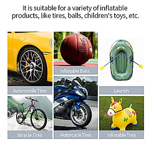 ADVENTURE-AIR Portable Air Compressor, Tire Inflator, Compact Air Pump - Electric Tire Pump for Car, Motorcycle, Bike, Ball - Digital Pressure Gauge, Cordless, Automatic, Rechargeable Battery Powered
