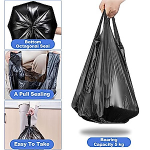 4 Gallon Trash Bags 100 Counts Handle Garbage Bags Trash Can liners Bathroom, Bedroom, Office, Car, Home Waste Bin Plastic Trash Can Liners