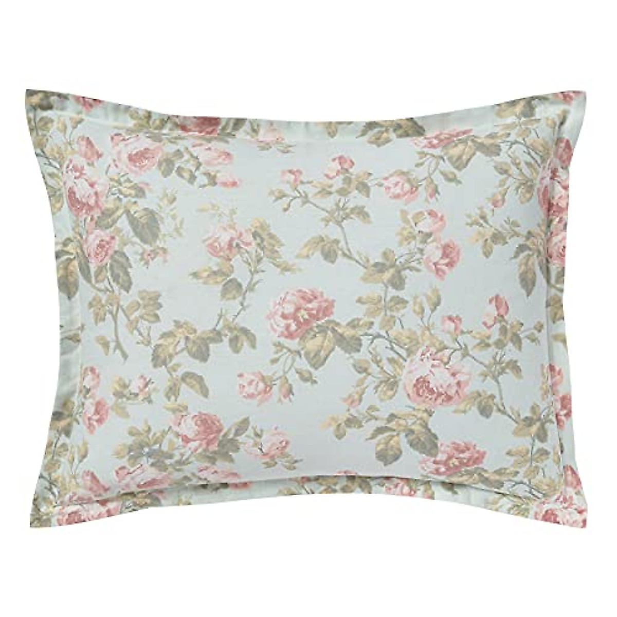 Laura Ashley Home - Twin Duvet Cover Set, Reversible Cotton Bedding with Matching Sham, Breathable Home Decor for All Seasons (Madelynn Blue, Twin)