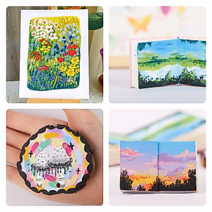 HIMI Gouache Paint Set Jelly Cup 18 Vibrant Colors Non Toxic Paints with Portable Case Palette for Artist Canvas Painting Watercolor Papers, Rich Pigment, 30ml/Cup