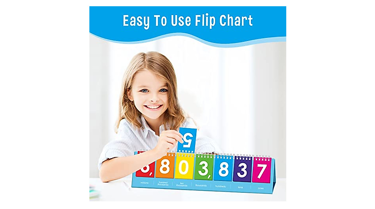 SpriteGru Place Value Flip Chart for Math Learning | Freestanding ...