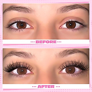 Lash Clusters Wispy Individual Lash Extensions Natural Cluster Lashes 9-11MM 96pcs DIY Eyelash Extension C Curl Eyelash Clusters by Ruairie