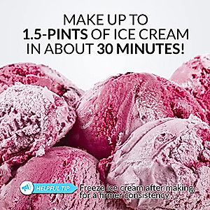 Nostalgia Electric Ice Cream Maker - Old Fashioned Soft Serve Ice Cream Machine Makes Frozen Yogurt or Gelato in Minutes - Fun Kitchen Appliance - Modern Style - Tan - 1.5 Quart