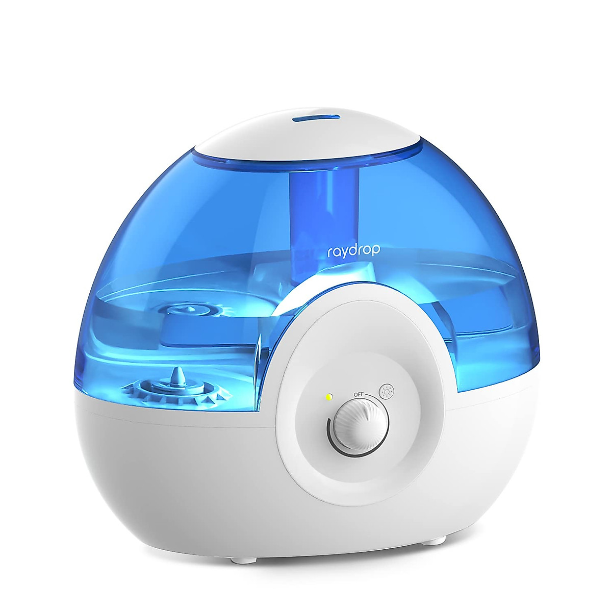 raydrop Cool Mist 2.2L Humidifiers for Bedroom, 28dB Whisper-Quiet Ultrasonic Humidifier, Easy to Clean Home Humidifier, Auto Shut-Off, 30H Work Time, Night Light (Blue)