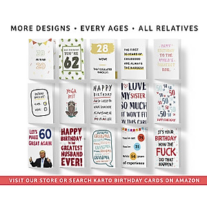 Sweet and Funny Birthday Card for Dad, Large 5.5 x 8.5 Dad Birthday Card, Happy Birthday Card for Dad, Dad Birthday Cards from Daughter, Father Birthday Card, Karto This Much Dad