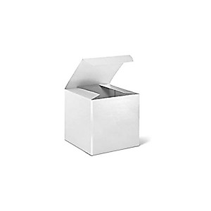 MagicWater Supply White Cardboard Tucktop Gift Boxes with Lids, 5x5x5 (10 Pack) for Gifts, Crafting & Cupcakes