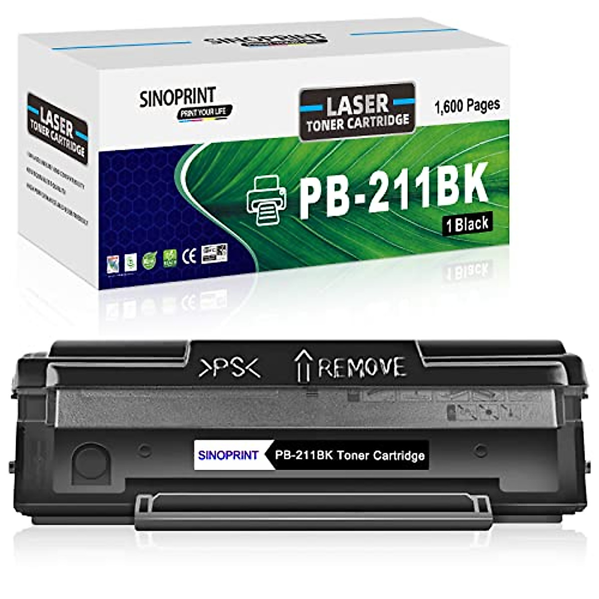 PB-211 Toner Cartridge Replacement for Pantum PB211 PB-211EV PB-210 Compatible for Pantum P2502W M6552NW P2500W M6550NW M6500NW M6600NW M6602NW Printer Ink 1,600 Pages (Black,1-Pack)