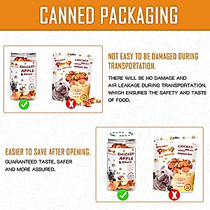 PAWUP Dog Treats Chicken Wrapped Biscuits Pumpkin Sticks, Rawhide Free Soft Chewy w/Taurine, Dog Training Treats,12.5oz