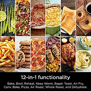 Ninja DCT401 12-in-1 Double Oven with FlexDoor, FlavorSeal & Smart Finish, Rapid Top Oven, Convection and Air Fry Bottom Oven, Bake, Roast, Toast, Air Fry, Pizza and More, Stainless Steel