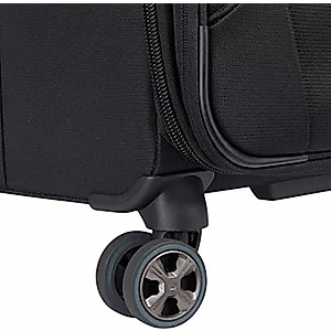 DELSEY Paris Softside Expandable Luggage with Spinner Wheels, Black. Large and Carry-On.