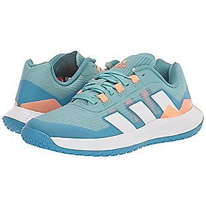 adidas Women's Forcebounce 2.0 Running Shoe, White/White/Pulse Blue, 9.5