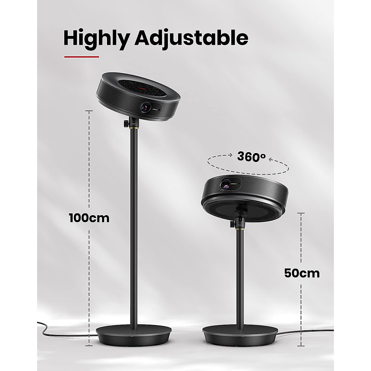 NEBULA Cosmos Laser 4K Projector with Nebula Projector Lightweight and Adjustable 3-ft Floor Stand