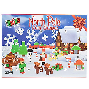 Strictly Briks Compatible with LEGO Duplo Classic Bricks Advent Calendar for Kids and Toddlers, Countdown to Christmas Building Block Toy, North Pole Theme, 376 Pieces