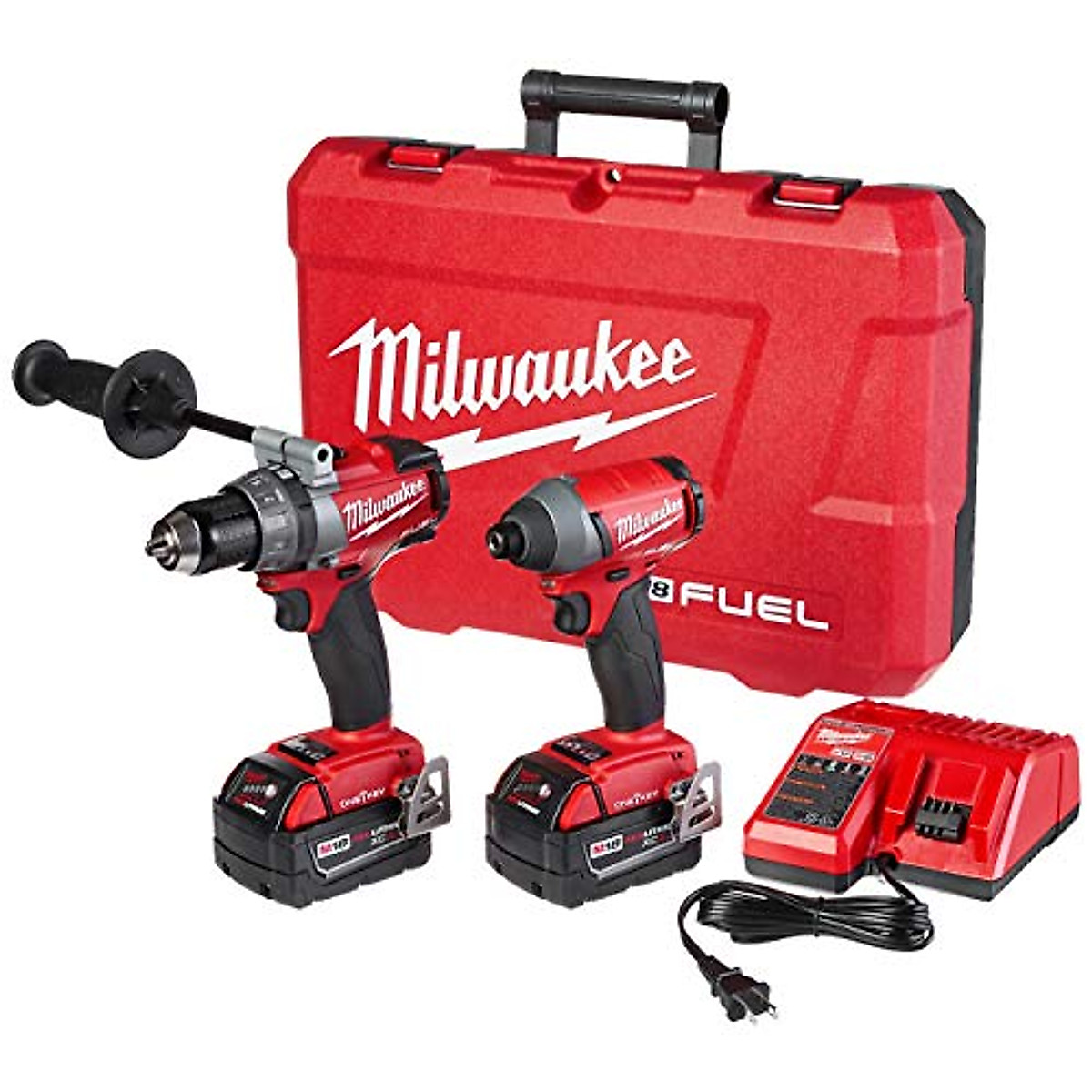 Milwaukee 2796-22 M18 FUEL ONE-KEY 18-Volt Lithium-Ion Brushless Cordless Hammer Drill/Impact Driver Combo Kit
