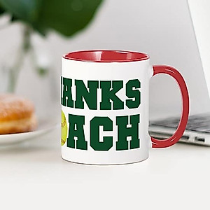 CafePress Thanks Softball Coach Mug Ceramic Coffee Mug, Tea Cup 11 oz