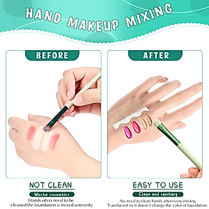 200 Pieces Makeup Hand Palette Adhesive Foundation Palette Disposable Foundation Mixing Tray Single Use Professional Make up Tools Clear Cosmetic Mix Palette for Every Makeup Artist