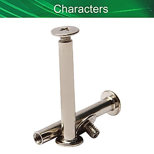 Yinpecly 10PCS M5x35mm Butt Screw, Screw,Carbon Steel Screw Binding Screws Posts for Scrapbook Photo Albums Binding and Leather Saddles Purses Belt Repair