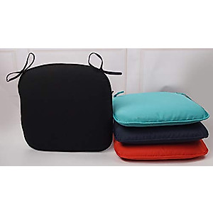 Augld 2 Pack Water Repellent Patio Chair Cushion Breathable 17"x16" Seat Cushion with Ties Teal