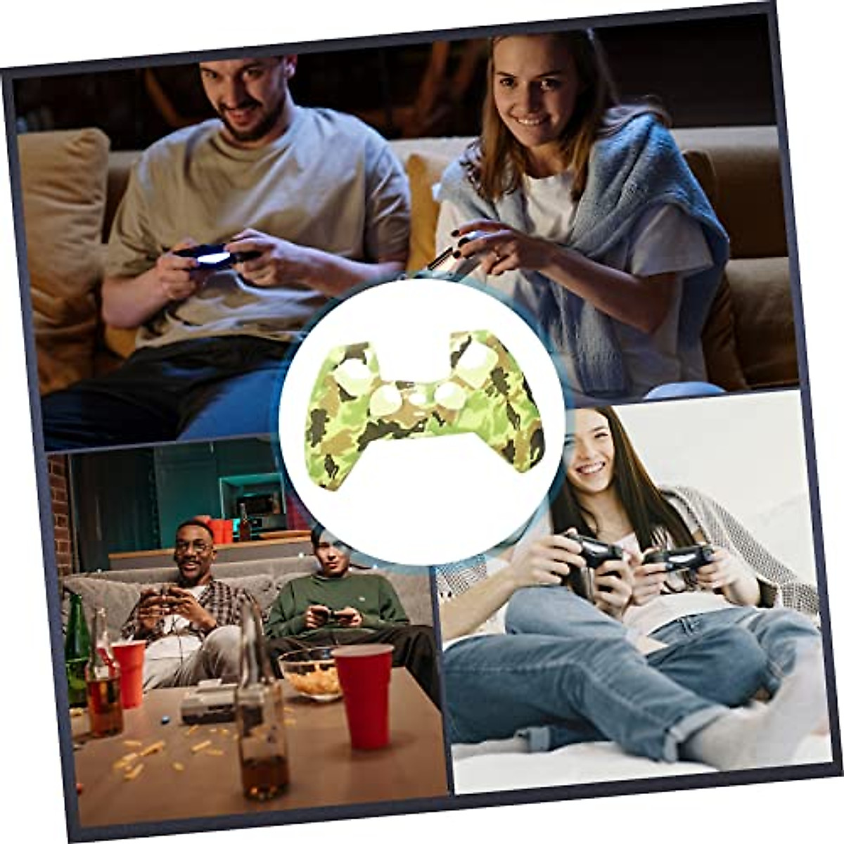 SOLUSTRE Protector Conter Green Handle Silicone Protection Light Game Cover Protective Gamepad Pad Case Grip