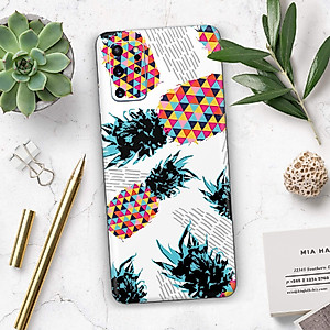 DesignSkinz Retro Summer Pineapple v3 Protective Vinyl Decal Wrap Skin Cover Compatible with The Samsung Galaxy S20 (Screen Trim & Back Glass Skin)