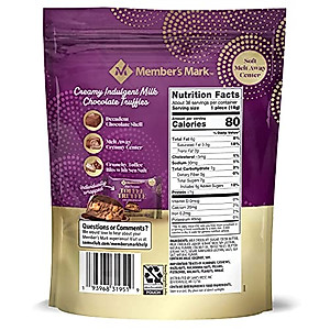 Member's Mark Milk Chocolate Toffee Truffle with Sea Salt (19 oz.), 38 Count (Pack of 1)