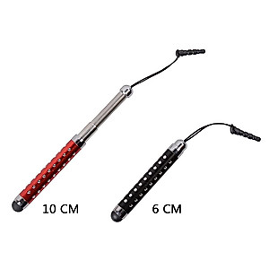 IC ICLOVER 10PCS Bling Retractable Stylus Pens for iPhone 14/13/12/11/PRO/Max/X/XS MAX, iPad, iPod, Samsung, Android Phone, Kindle, Tablet PC, Compatible with All Device with Capacitive Touch Screen