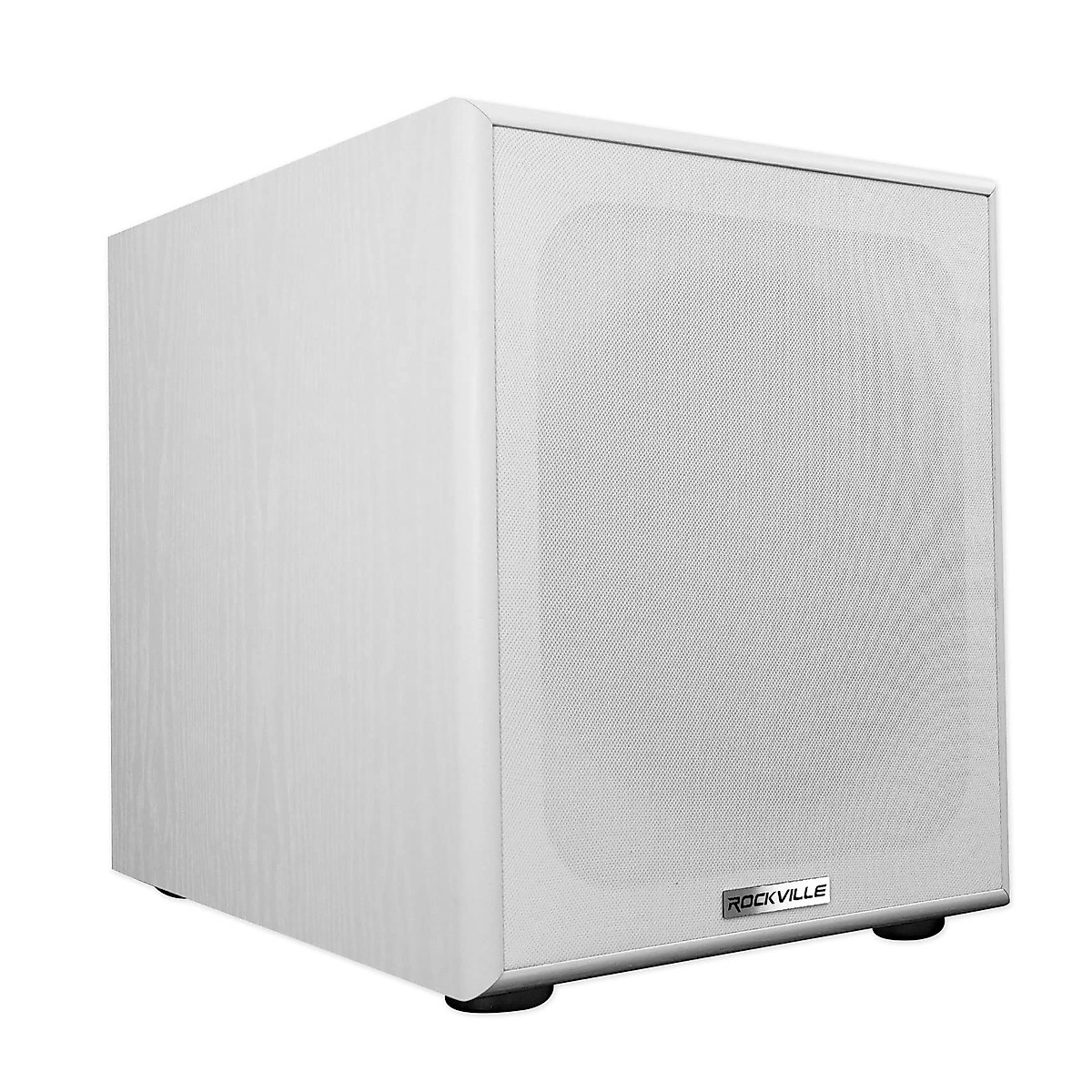 Rockville Rock Shaker 10" Inch White 400w Powered Home Theater Subwoofer Sub