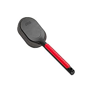 SGCB Pro Tire Shine Applicator Brush - Premium Auto Detailing Tire Dressing Applicator Sponge Brush for Tire Shine, Ergonomic Grip with Long Handle, Multipurpose Foam Sponge Brush Wax Foam Applicator
