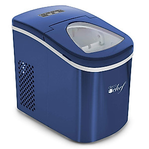 Deco Rapid Portable Automatic Electric Countertop Ice Maker - 6 Great Colors Compact Top Load 26 Lbs. Per Day Great for Party Hosting Never Run Out of Ice Again, Self Cleaning (Blue)