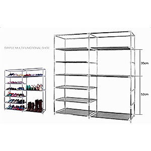SOONEEDEAR Closet Shoe Organizers and Storage, Shoes Stand, Sneaker Shelves, Zapatero Organizador, Shoe Rack with Covers, Shoes Rack Organizer