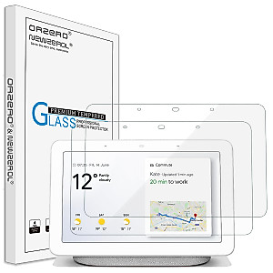 Orzero (2 Pack) Tempered Glass Screen Protector Compatible for Google Home Hub/Nest Hub 7 Inch, 9 Hardness HD Anti-Scratch Full-Coverage