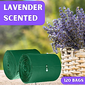 Disposable Diaper Pail Refill Plastic Bag (120 count) Compatible with Ubbi Diaper Bag Pail 13 Gallon Capacity Green Eco-friendly Diaper Pail Bag (120 ct., Lavender Scented)