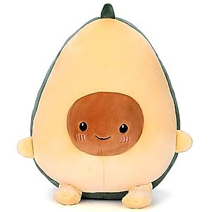 SNOWOLF Avocado Plush Cute Avocado Hugging Pillow Food Fruit Shaped Stuffed Doll Toy Soft Cushion (30cm/11.81in)