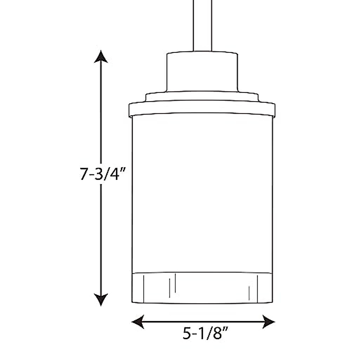 Progress Lighting P5147-09 1-Light Mini-Pendant with White Linen Finished Glass Is Complemented with a Clear Edge Accent Strip, Brushed Nickel