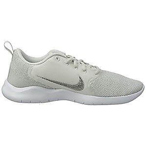 NIKE Women's WMNS Flex Experience RN 10 Running Shoe, White MTLC Silver Platinum Tint Lt Smoke Grey, 6