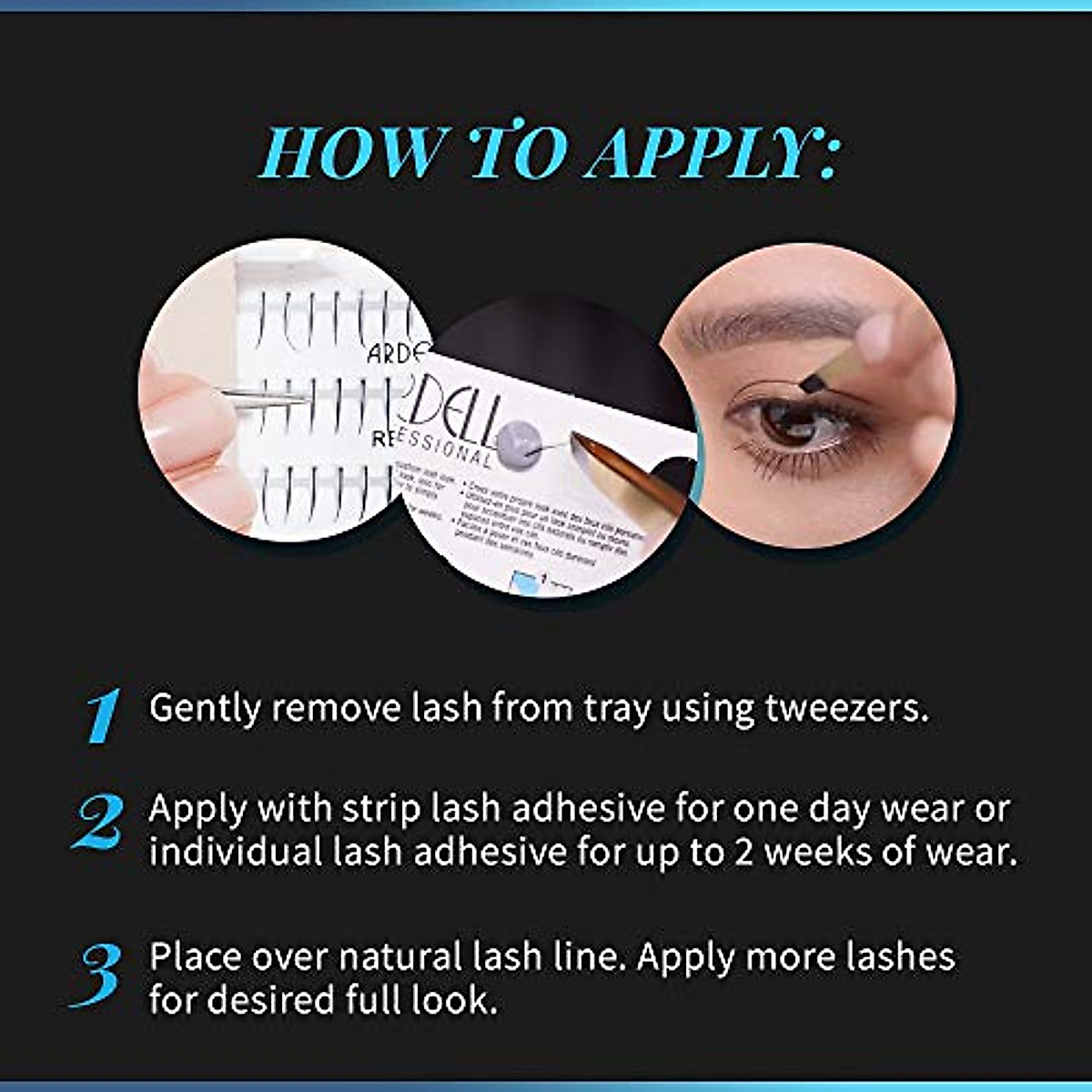 Ardell False Eyelashes Regular Medium Black 4 Pack