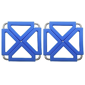 2 Pcs Folding Silicone Hot Pad Square Placemats Cork Coaster Mini Tripod Hot Pot Holder Trivet Mat Non-slip Coasters Square Bowl Mat Hot Pot Stand Heat Pad Cup Table Mat Foldable