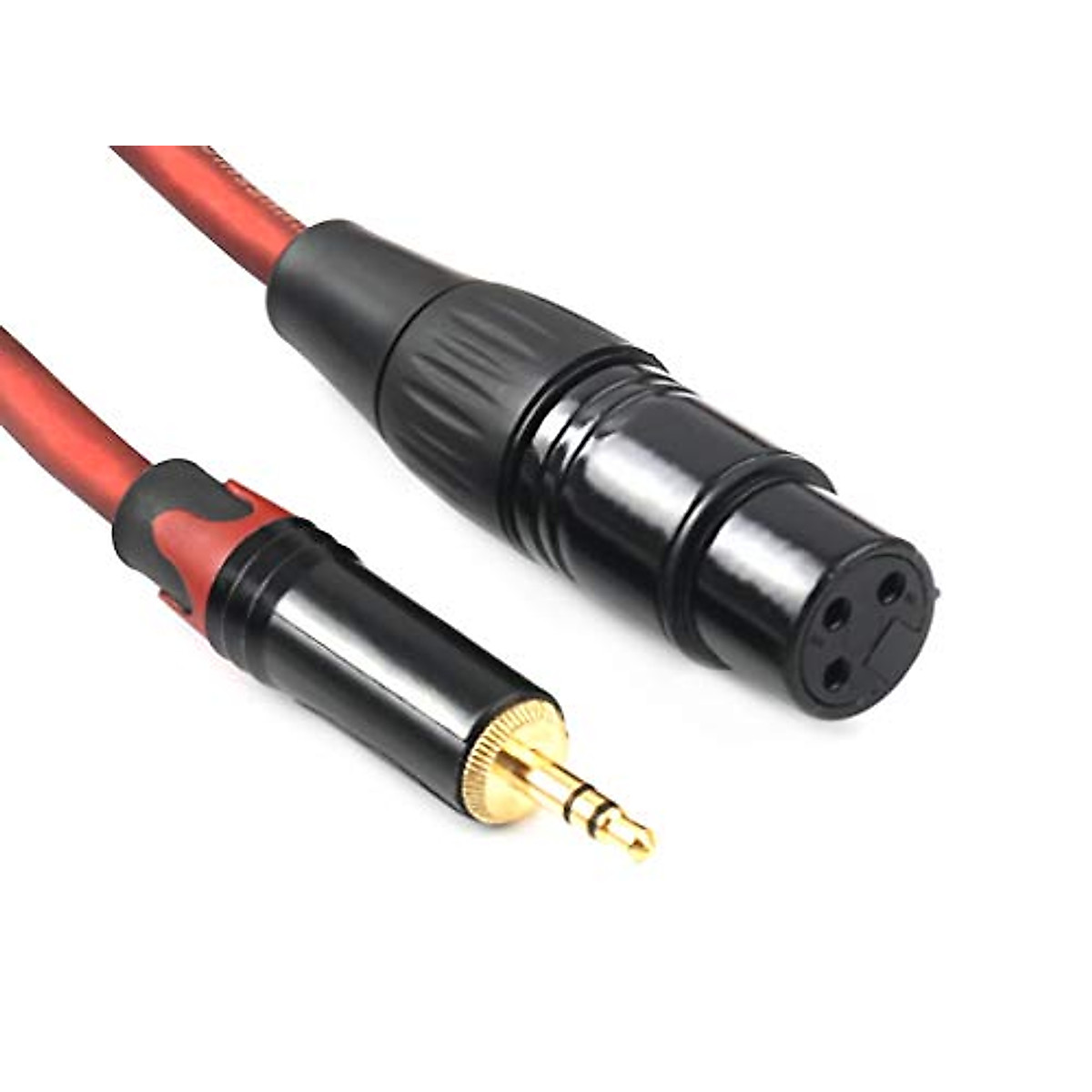 Devinal XLR to 1/8" inch Balanced Microphone Cable, 3.5mm to 3 Pin XLR Female Interconnect Adapter, XLR Female to Mini Jack Stereo Audio Connector, for Computer, Cameras, Speakers 10 Feet