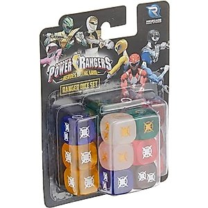 Renegade Game Studios Power Rangers: Heroes of The Grid Ranger Dice Set, 14 Translucent Dice, Ages 14+