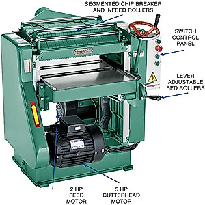 Grizzly Industrial G0544-20" 5 HP Pro Spiral Cutterhead Planer