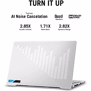 ASUS ROG Zephyrus G14 Ultra Slim Gaming Laptop, 14" 120Hz QHD Display(2560x1440),AMD Ryzen 9 5900HS,NVIDIA GeForce RTX 3060,16GB RAM | 1TB PCIe SSD, Fingerprint Reader, Windows 10, Moonlight White