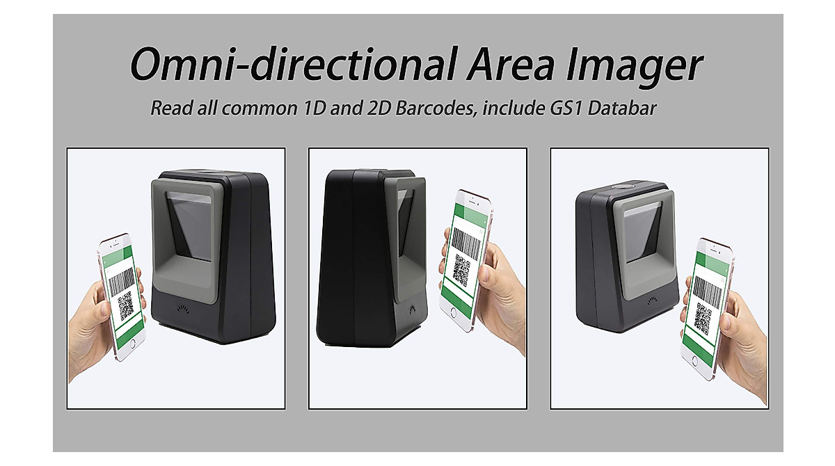 TEEMI Handsfree 1D/2D Barcode Scanner - Versatile & Affordable
