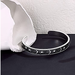 TONY & SANDY Friend Gifts for Women Be Brave Be Strong Be Badass Bracelet Inspirational Birthday Stocking Stuffers Adults Daughter Granddaughter Motivational Anxiety Sober Sun Moon Jewelry