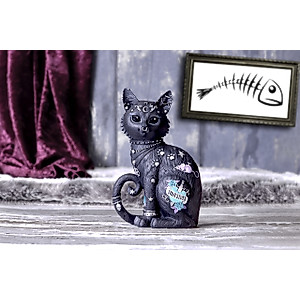 Nemesis Now Nine Lives Cat Figurine, Black, 22cm