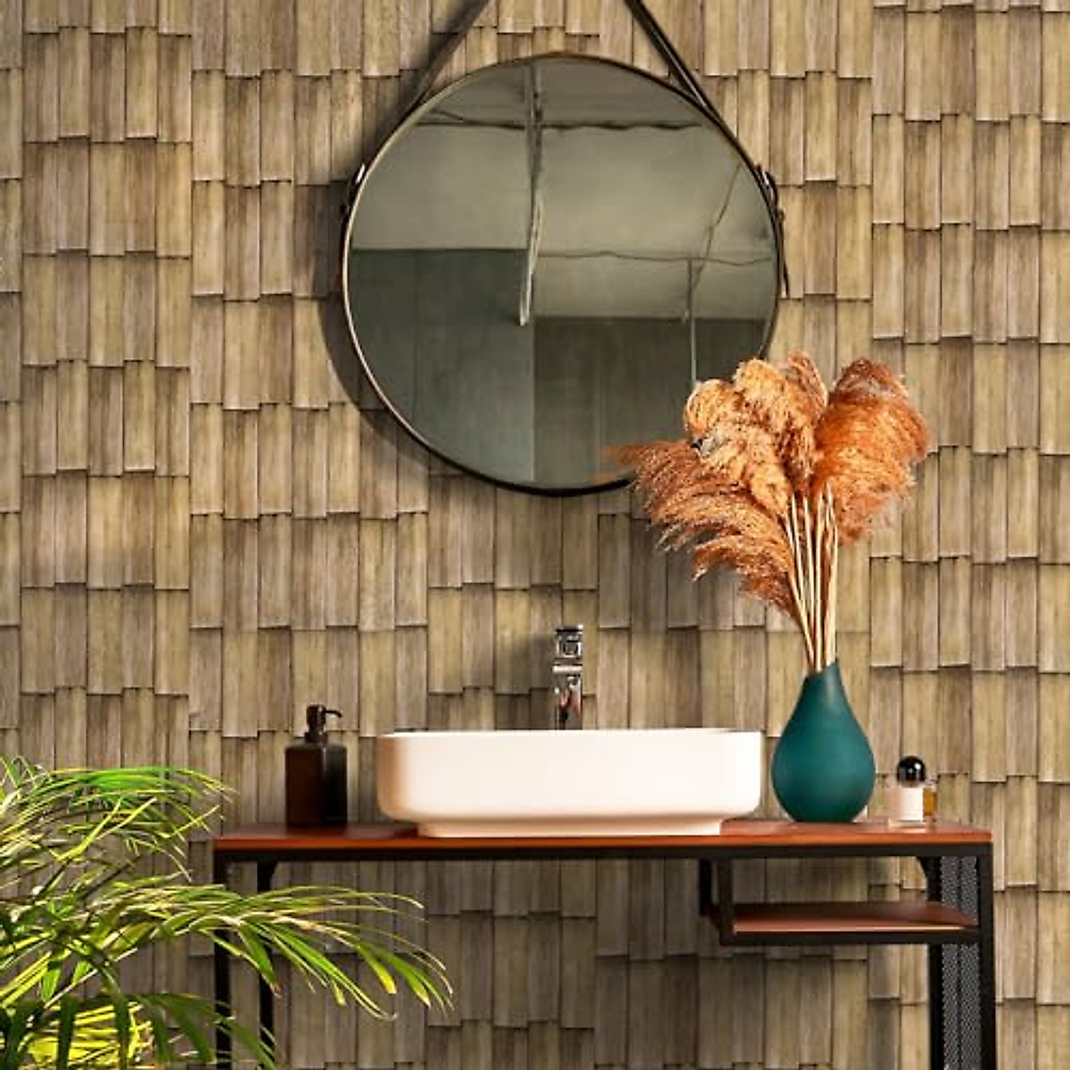 Wood Wallpaper Wood Plank Peel and Stick Wallpaper Shiplap Wood Contact Paper 17.7in x 118.1in Rustic Wood Self Adhesive Removable Wallpaper Vintage Faux Shiplap Wood Peel and Stick Wallpaper Cabinet