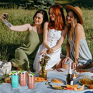 Qtencas 2 Pack Thank You Gifts for Women, You're Awesome Stainless Steel Insulated Travel Tumbler, Graduation Appreciation Gifts for Women Her Friend Teacher Mom Coworker Sister(20Oz, Rose Gold& Mint)