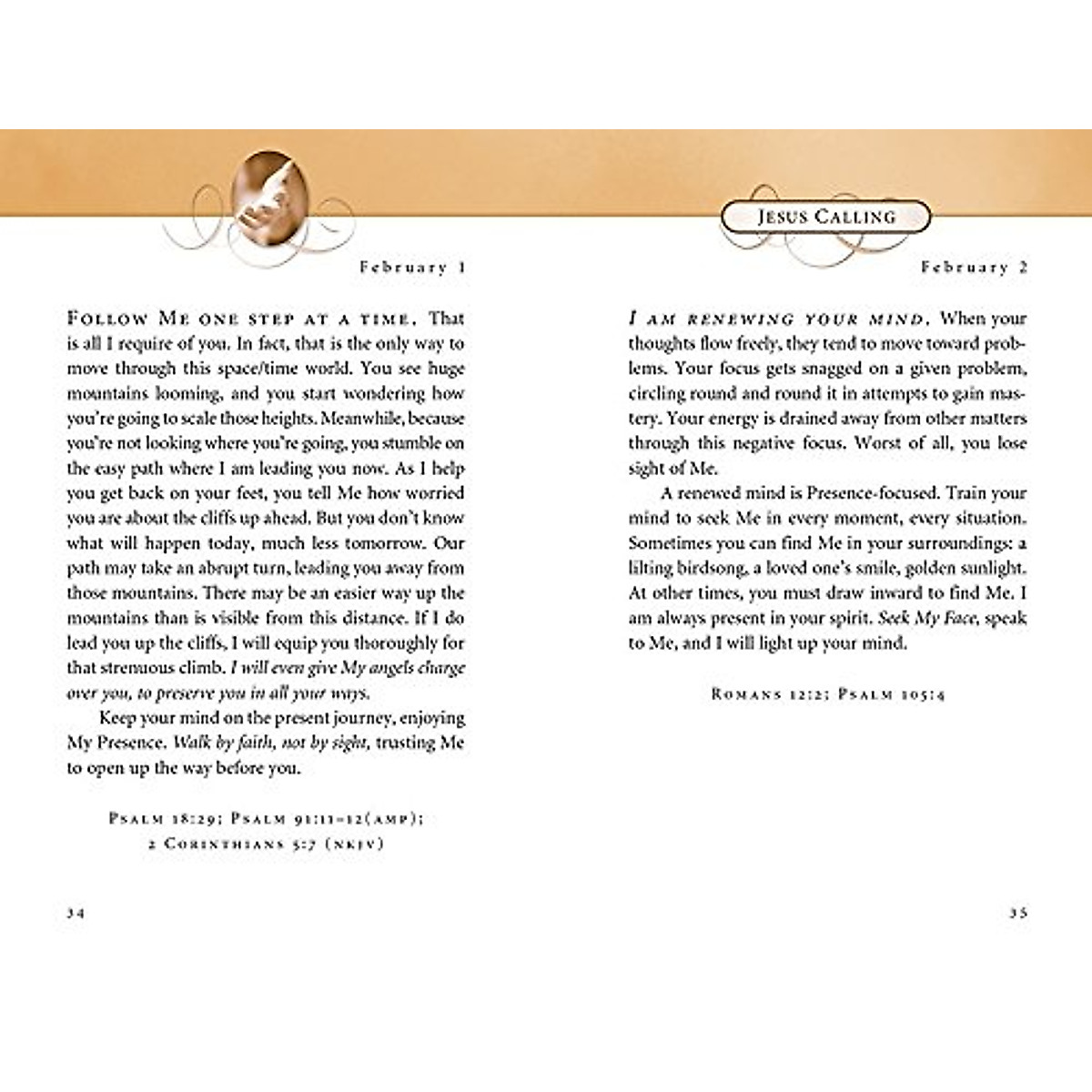 Jesus Calling, Padded Hardcover, with Scripture References: Enjoying Peace in His Presence (A 365-Day Devotional)