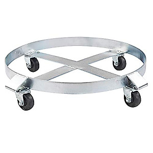 TUFFIOM Heavy Duty Drum Dolly, 1000 lbs. 55 Gallon Barrel Cart, Non-Tipping, Steel, 4 Swivel Casters, Wheeled Hand Truck for Drum Handling Industrial Use (2)