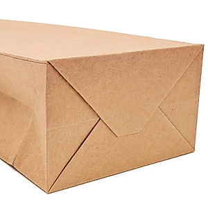 Bright Creations Kraft Paper Wine Gift Bags with Handles (Brown, 50 Pack)