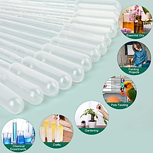 moveland 120PCS 5ML Plastic Transfer Pipettes, Disposable Graduated Pipettes, Clear Dropper for Essential Oils, Water Testing, Lab, DIY Art